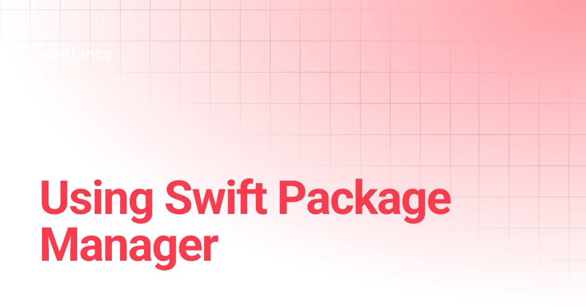 Using Swift Package Manager | Sentiance