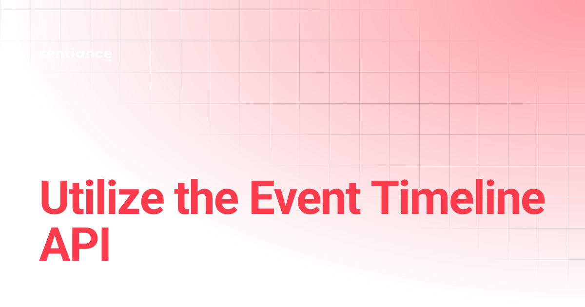 Utilize the Event Timeline API | Sentiance